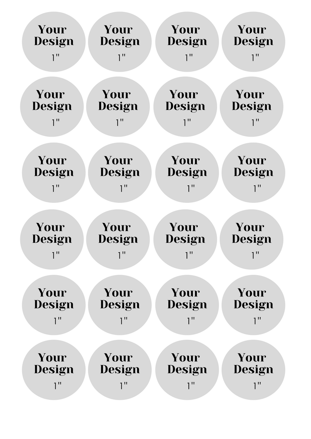 Professional Custom Pre-cut ROUND CIRCLE Cupcake Cookie Biscuit Topper ...
